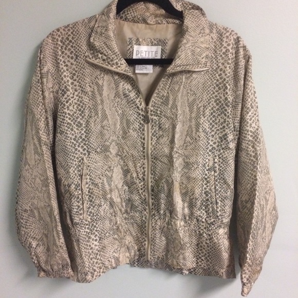 Jackets & Coats | Vintage Silk Snake Skin Jacket | Poshmark